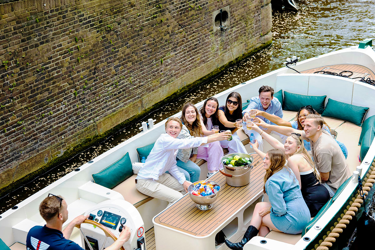 Fun Company Outings in Amsterdam with Canal Motorboats